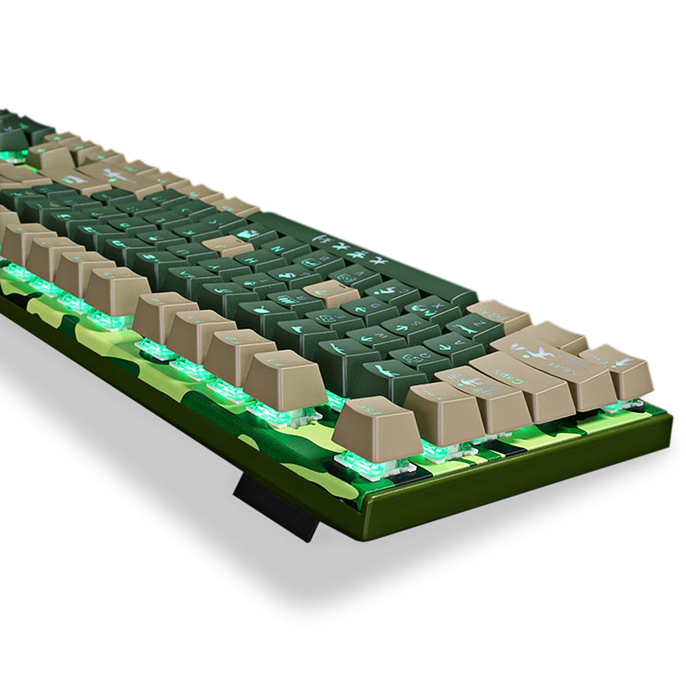 SUNSONNY S - J5 Camouflage Wired Mechanical Gaming Keyboard Blue Switc ...