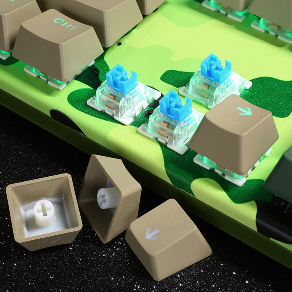 SUNSONNY S - J5 Camouflage Wired Mechanical Gaming Keyboard Blue Switc ...