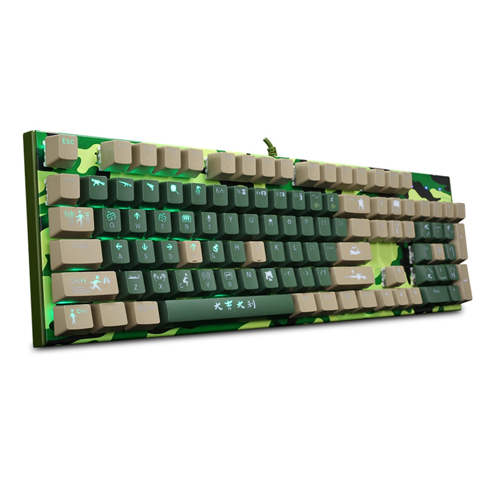 SUNSONNY S - J5 Camouflage Wired Mechanical Gaming Keyboard Blue Switc ...